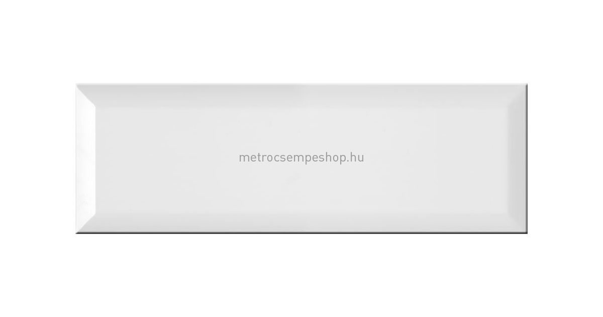 10x30 FEHÉR FÉNYES FÓZOLT CSEMPE - MetrocsempeShop