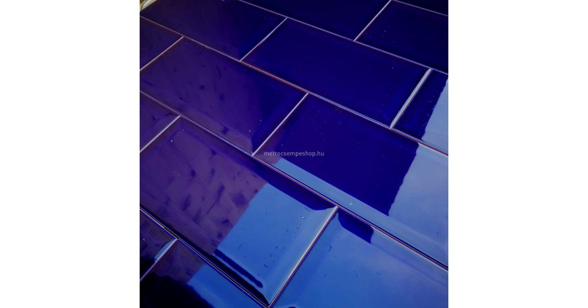 10x20 COBALTO fényes fózolt Kék METRO CSEMPE - MetrocsempeShop