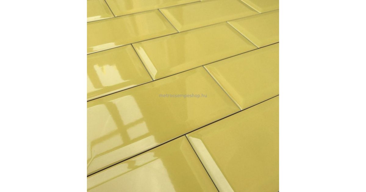 10x20 SOL fényes fózolt Sárga METRO CSEMPE - MetrocsempeShop