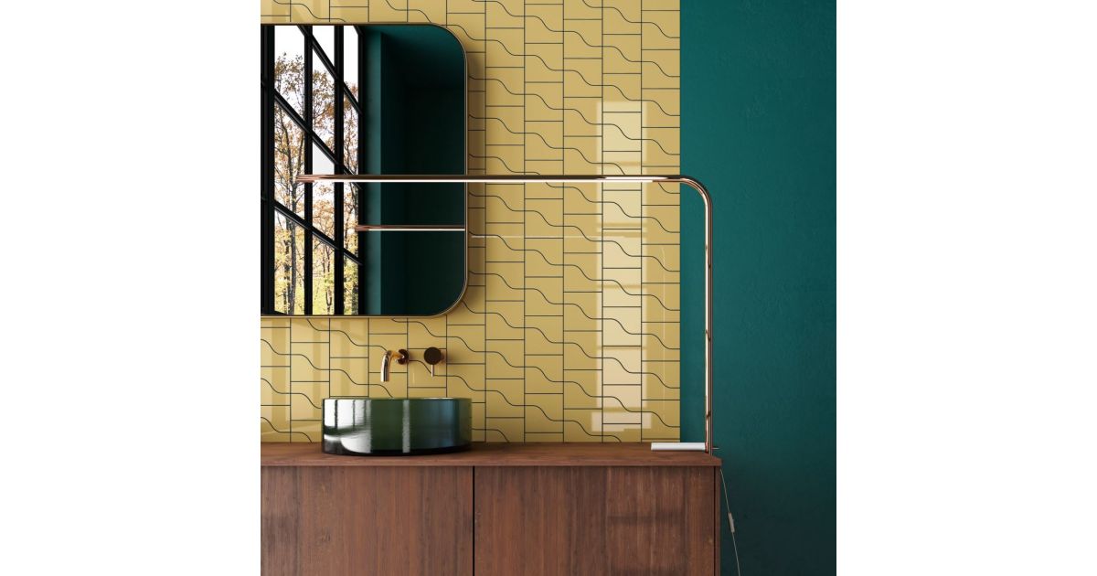 Equipe Curve YELLOW fényes csempe - MetrocsempeShop