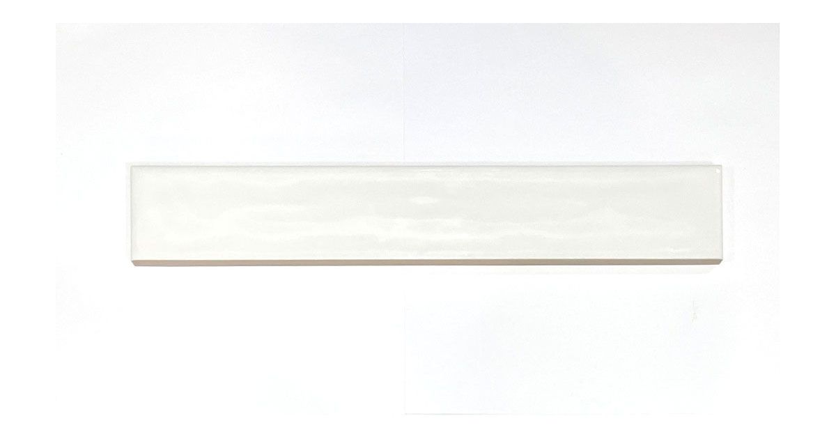 5x30 Ava White fehér fényes rusztikus csempe - MetrocsempeShop